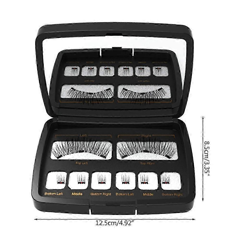 3D Natural Look Magnetic Lashes No-Glue No Liner Dual Magnetic ...