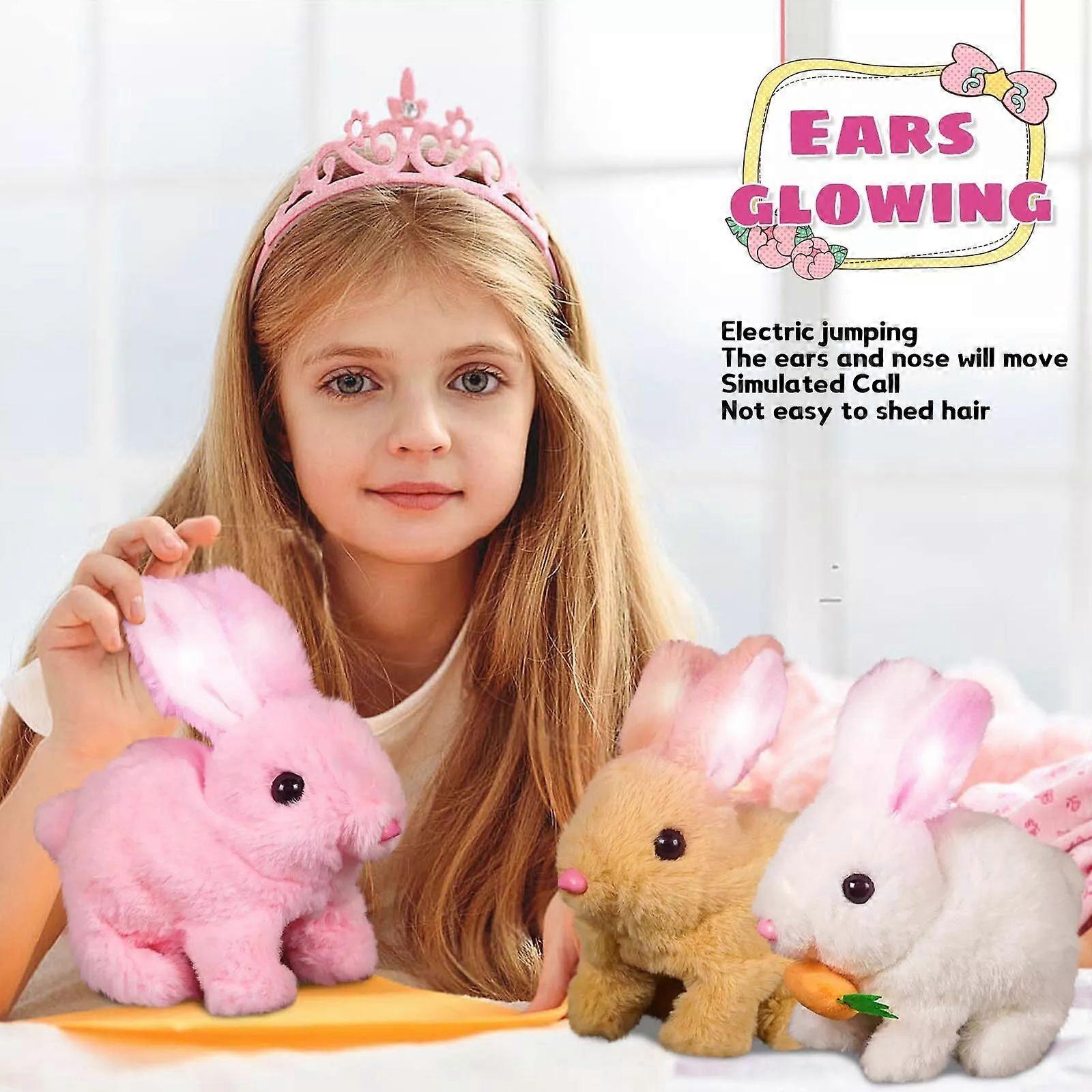 Electric Jumping My Realistic Bunny Toys, Plush Interactive Rabbit ...