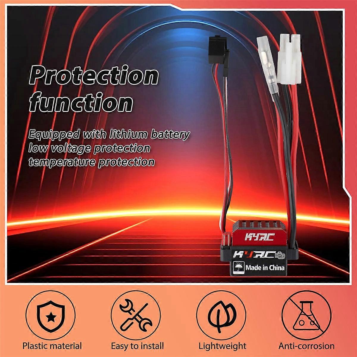 60A ESC RC Car ESC Brushed Electric Speed Controller,for Tamiya-Plug ...