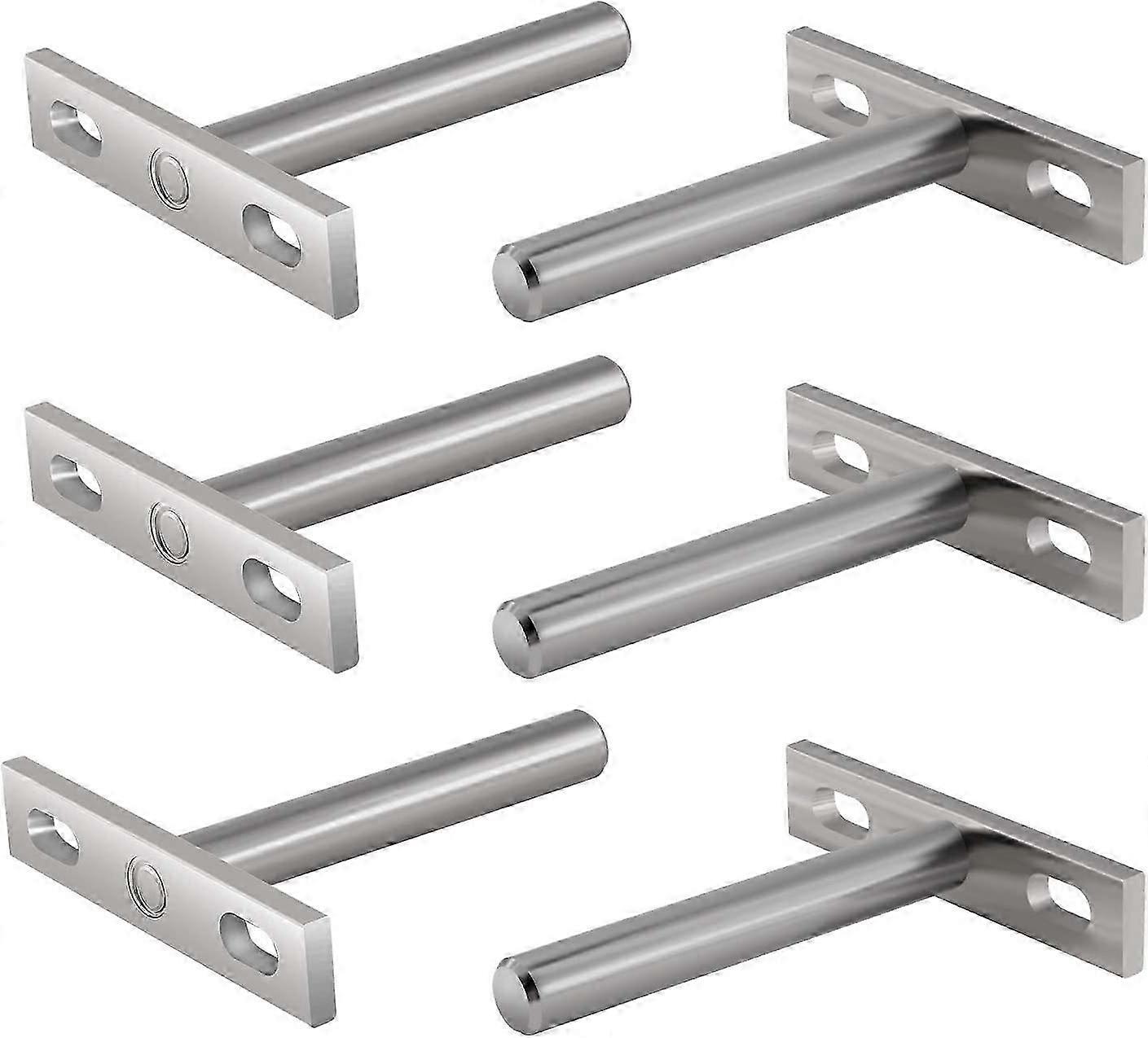 6 Pieces Metal Brackets for Floating Shelf, 3 Inch Hidden Fixings ...