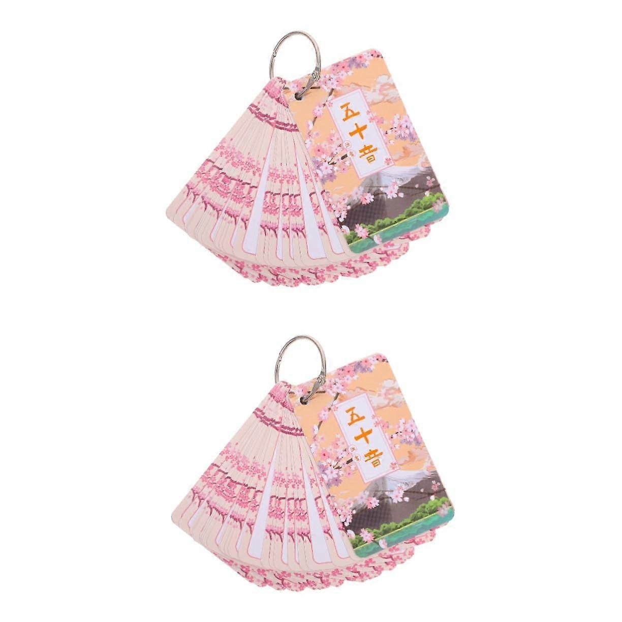 Japanese Flashcards Set - 2 Sets of Hiragana Reading Cards with ...