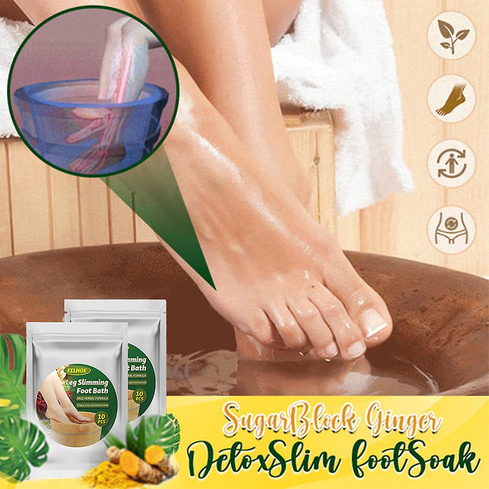 Lymphatic Drainage Ginger Foot Soak, Leg Slimming Foot Bath, Natural ...