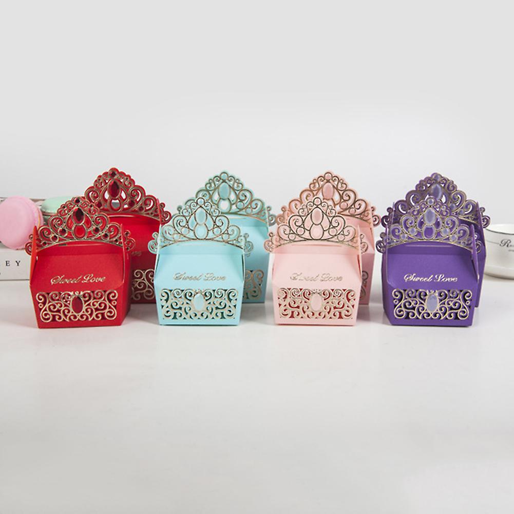 10pcs European Crown Shaped Candy Boxes For Wedding Ceremony Wedding ...
