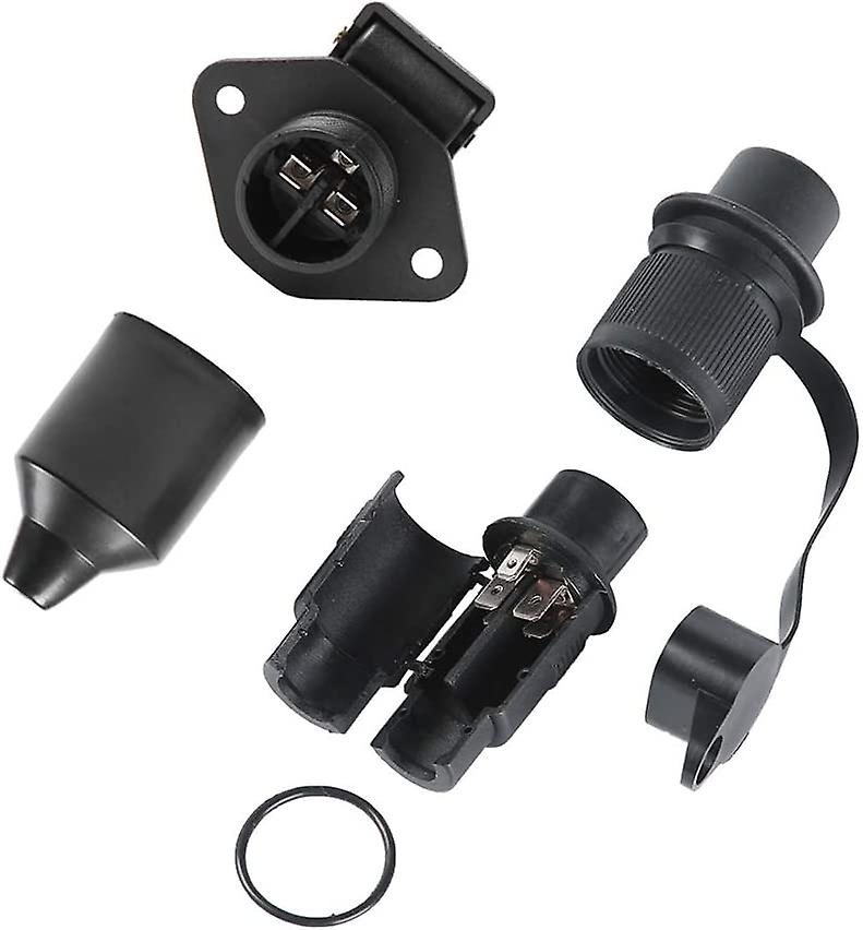 3 Pin Trailer Plug And Trailer Socket, 12v 3 Pinwaterproof Trailer Plug ...