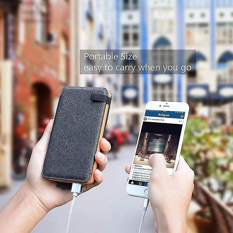 Solar Charger 25000mah Portable External Battery With 4 Panels ...