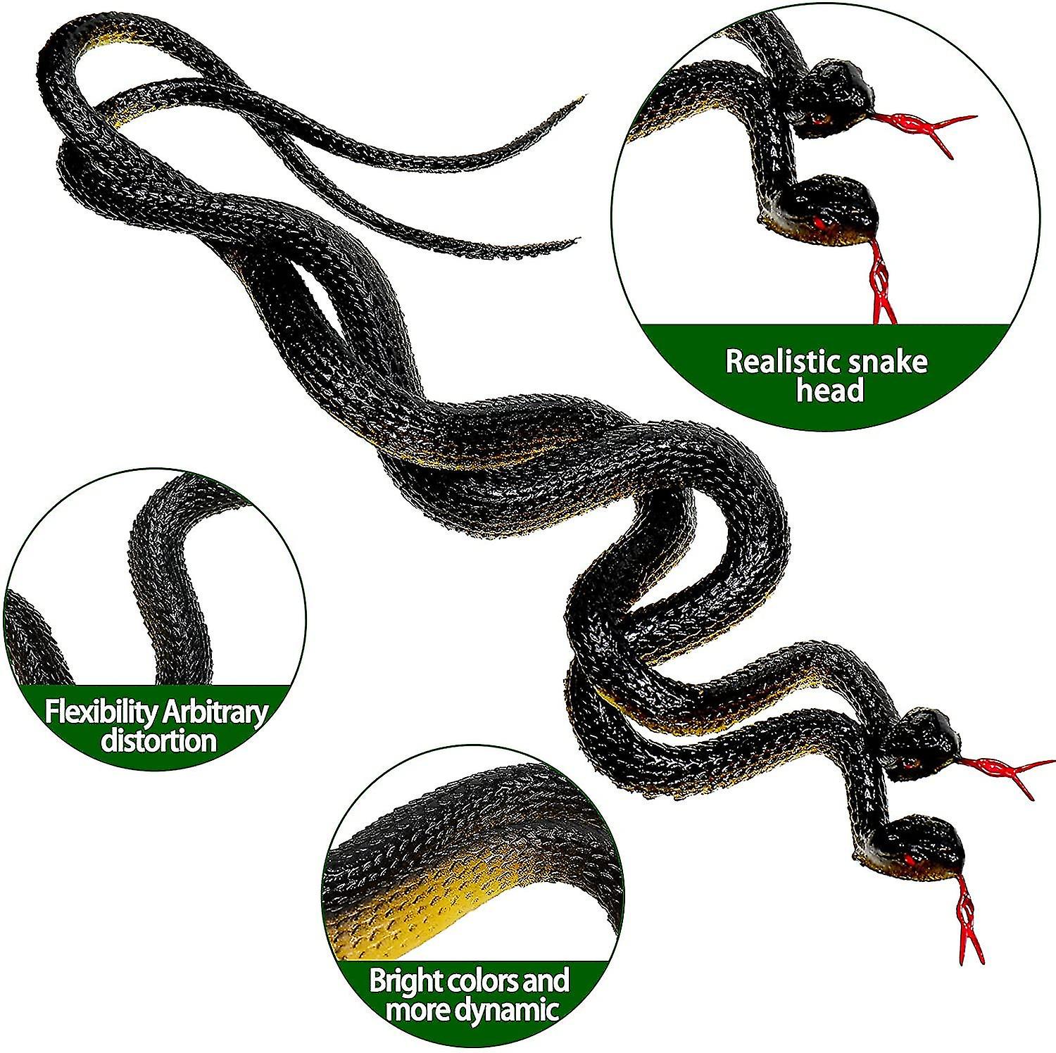 15 Pieces Realistic Rubber Snakes Plastic Snake Prop Fake Snake Props ...