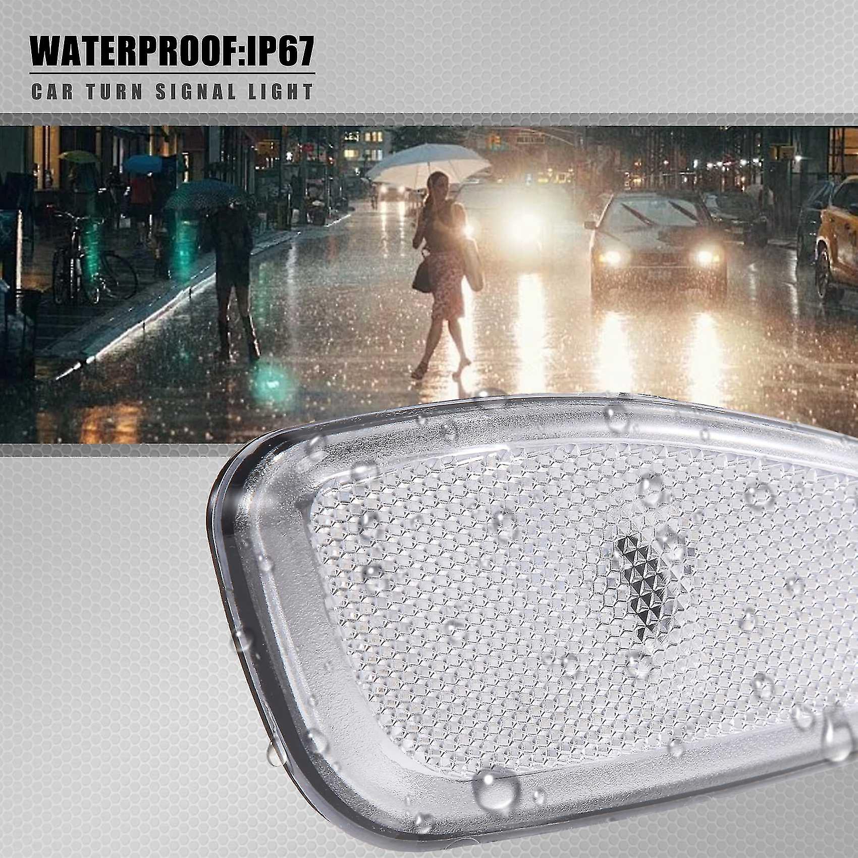 Car Side Reflection Warning Turn Signal Light Lamp Front Turn Signals ...