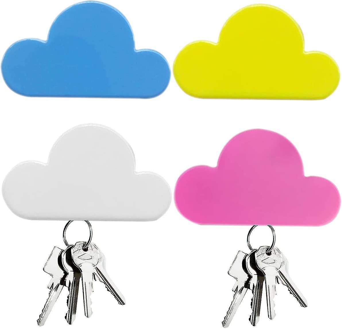 4 Pieces Iave Magnetic Keys Holder,cloud Key Holder Magnetic Key Rack ...