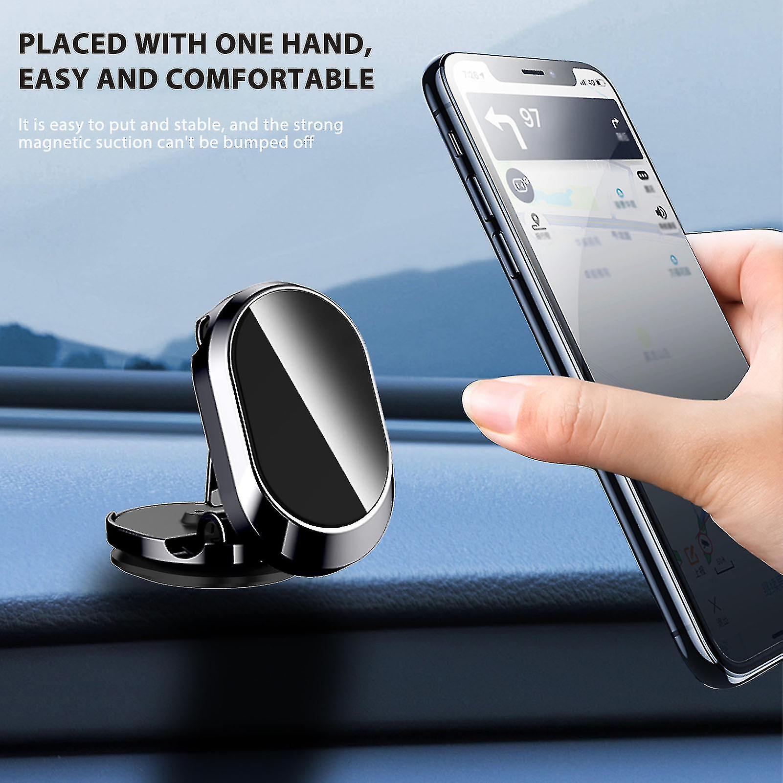 Car Folding Magnetic Phone Stand Car Instrument Panel 360 Rotary ...