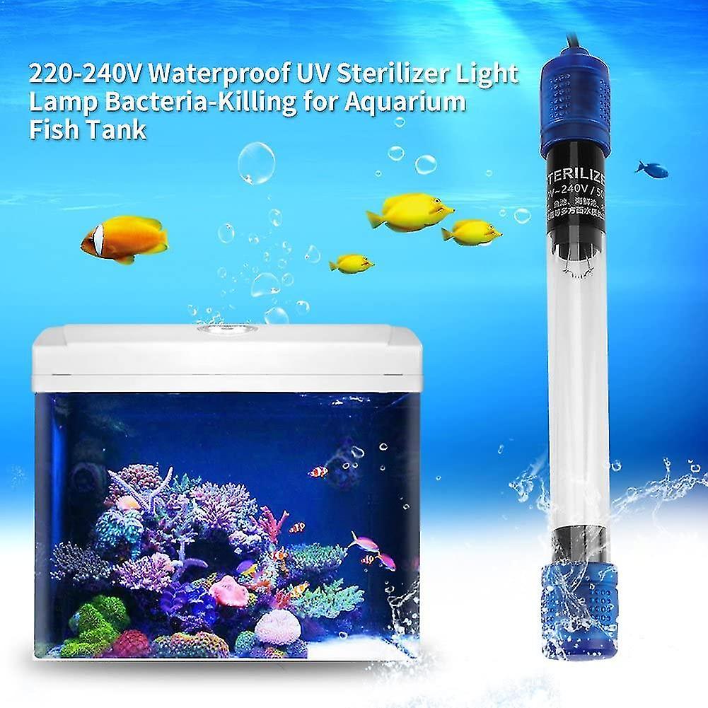 220-240v Waterproof Uv Lamp Aquarium Led Light Sterilization Lamp Algae ...