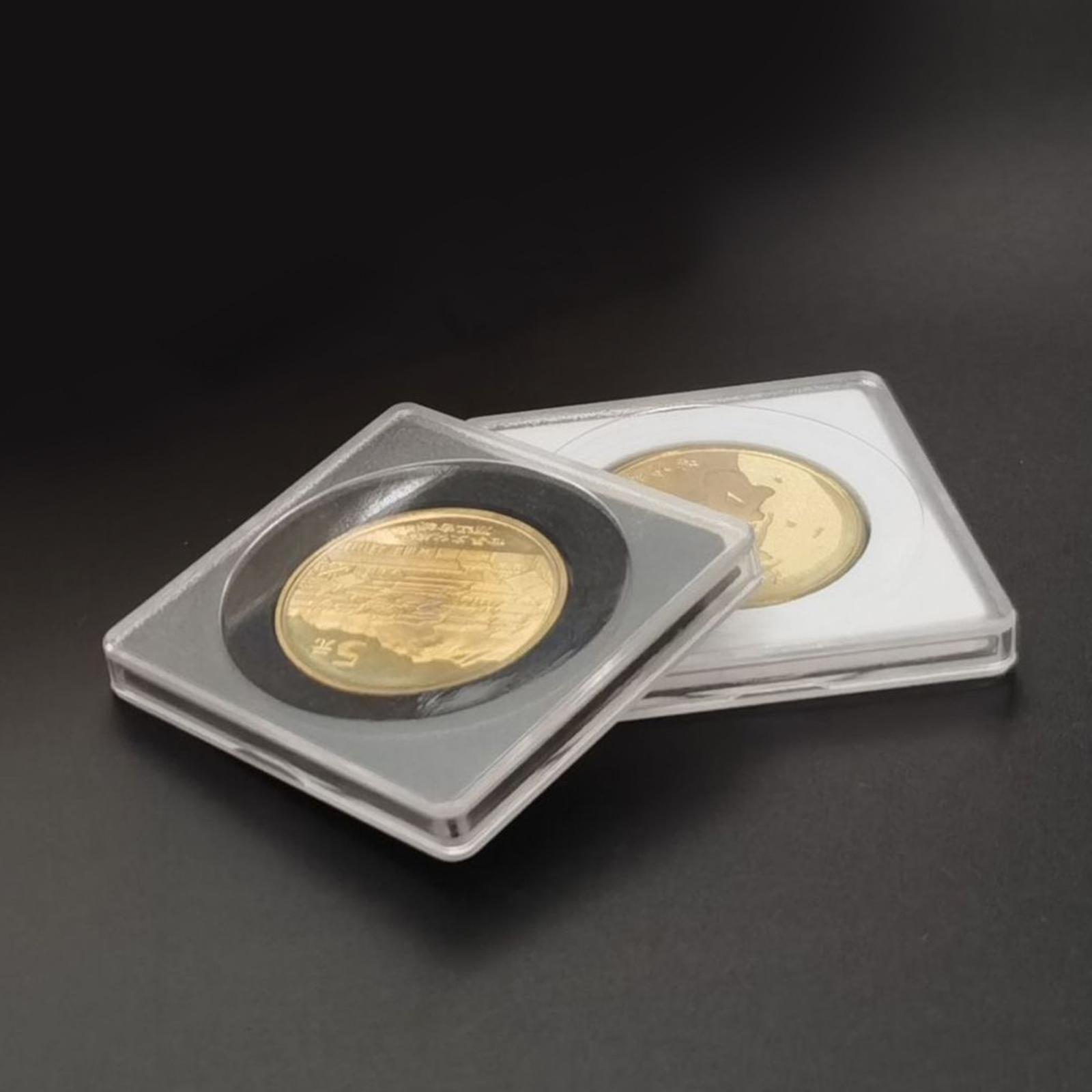 60PCS Transparent Plastic Coin Holder Coin Collecting Box | Fruugo SE