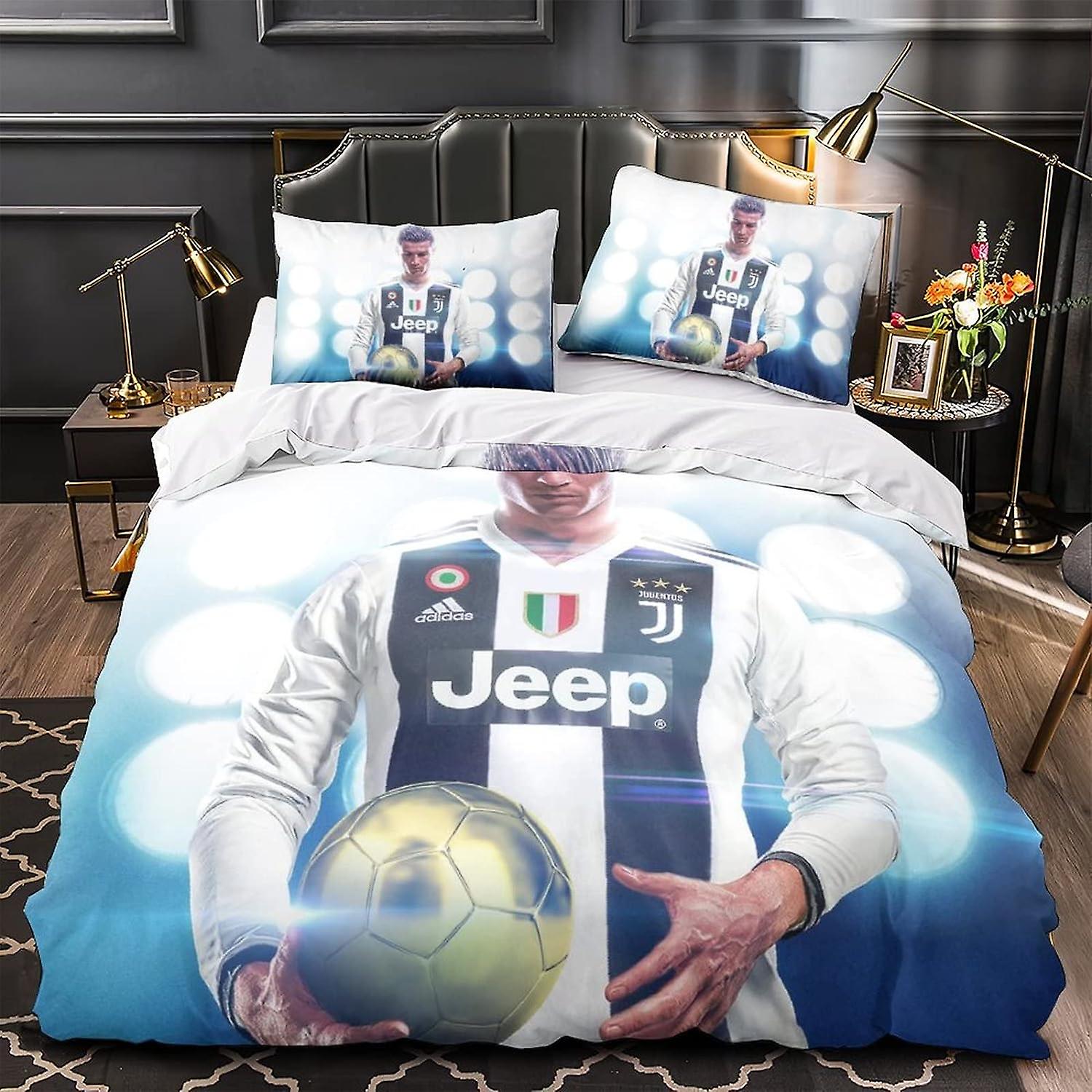 Bedding Duvet Cover Set 3D Print Football Cristiano Ronaldo Quilt Cover ...