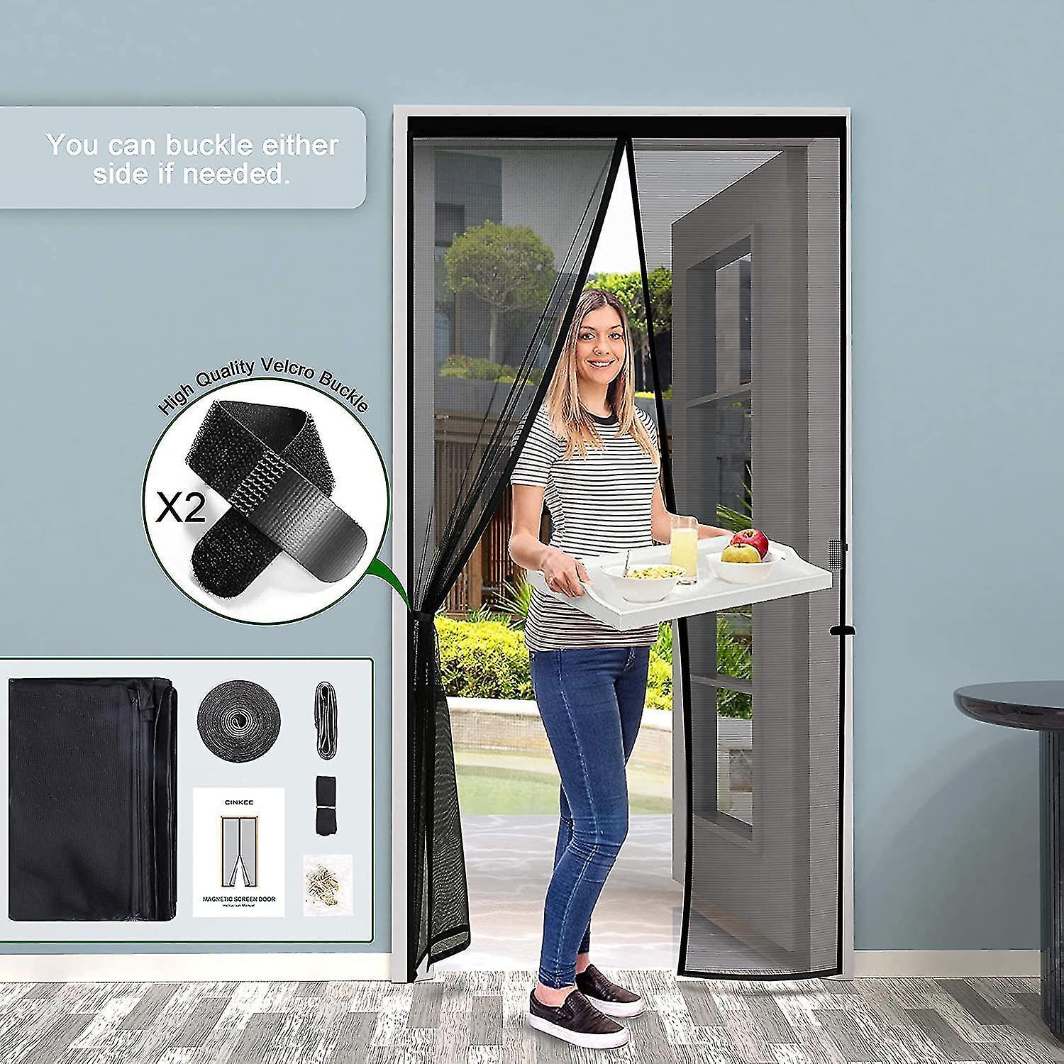 Thickened mosquito net magnetic door 120x220cm very dense mesh mosquito ...