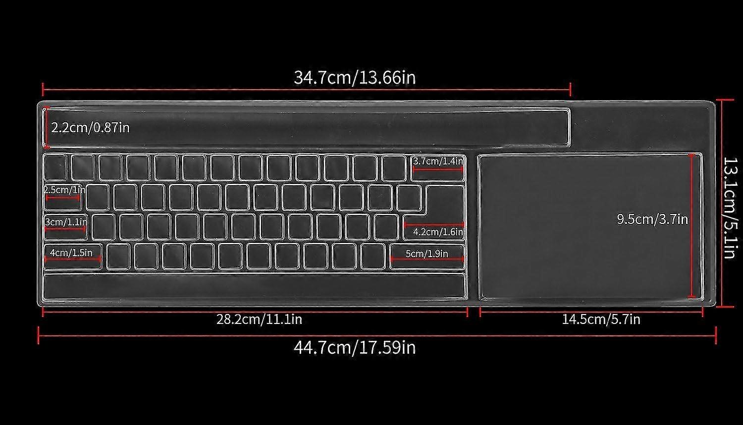 Transparent desktop computer keyboard case for PC key standard keyboard, dustproof and ...