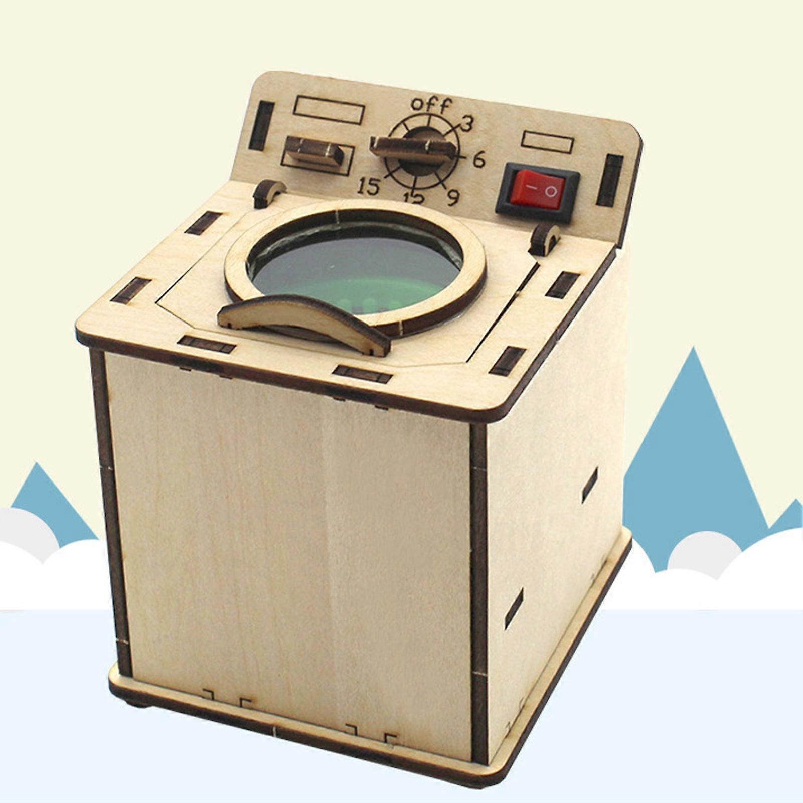 Washer Model Toy Easy to Assemble Hands-on Ability Training Wooden DIY ...