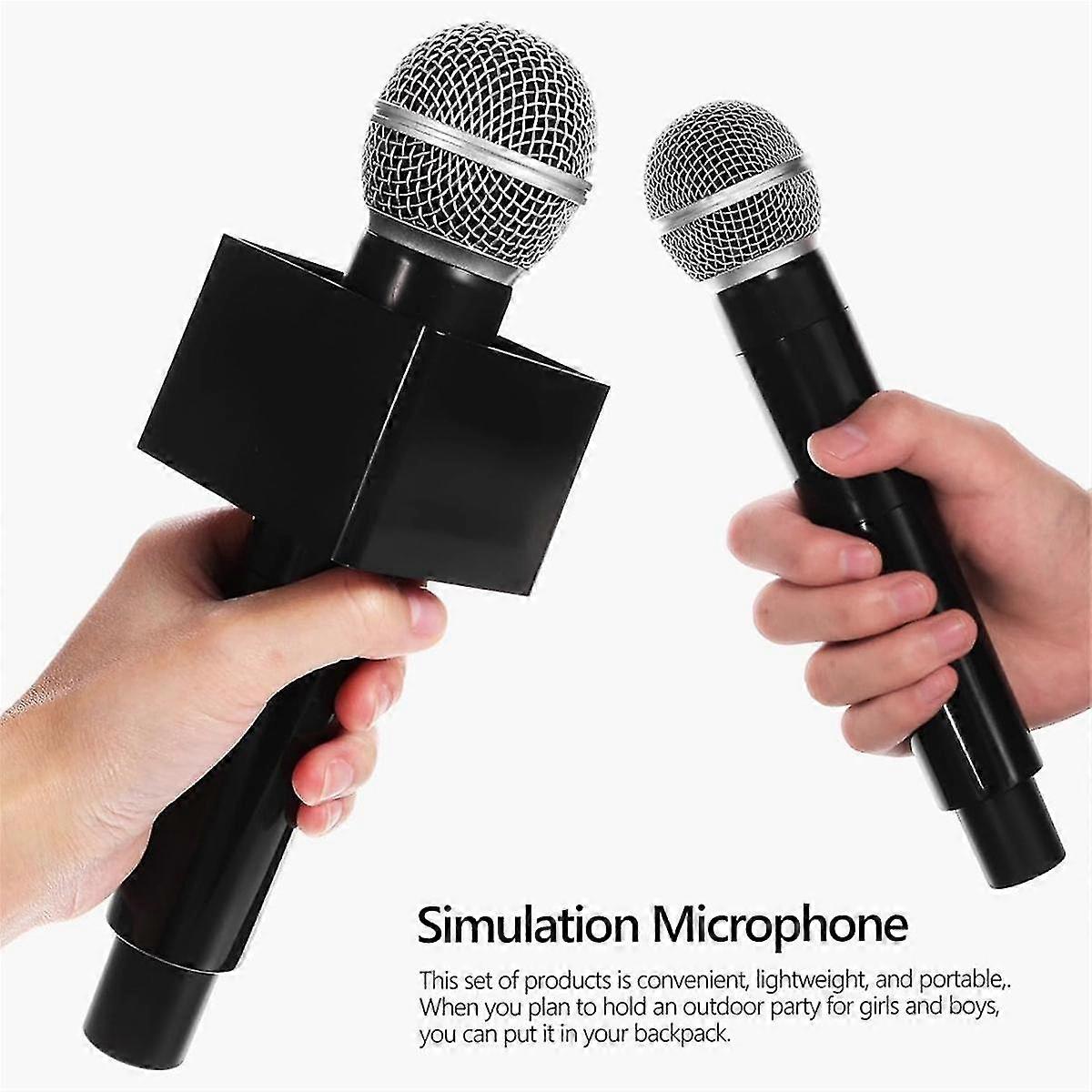 4PCS Portable Square Shaped Interview Mic Microphone Flag Station Logo ...