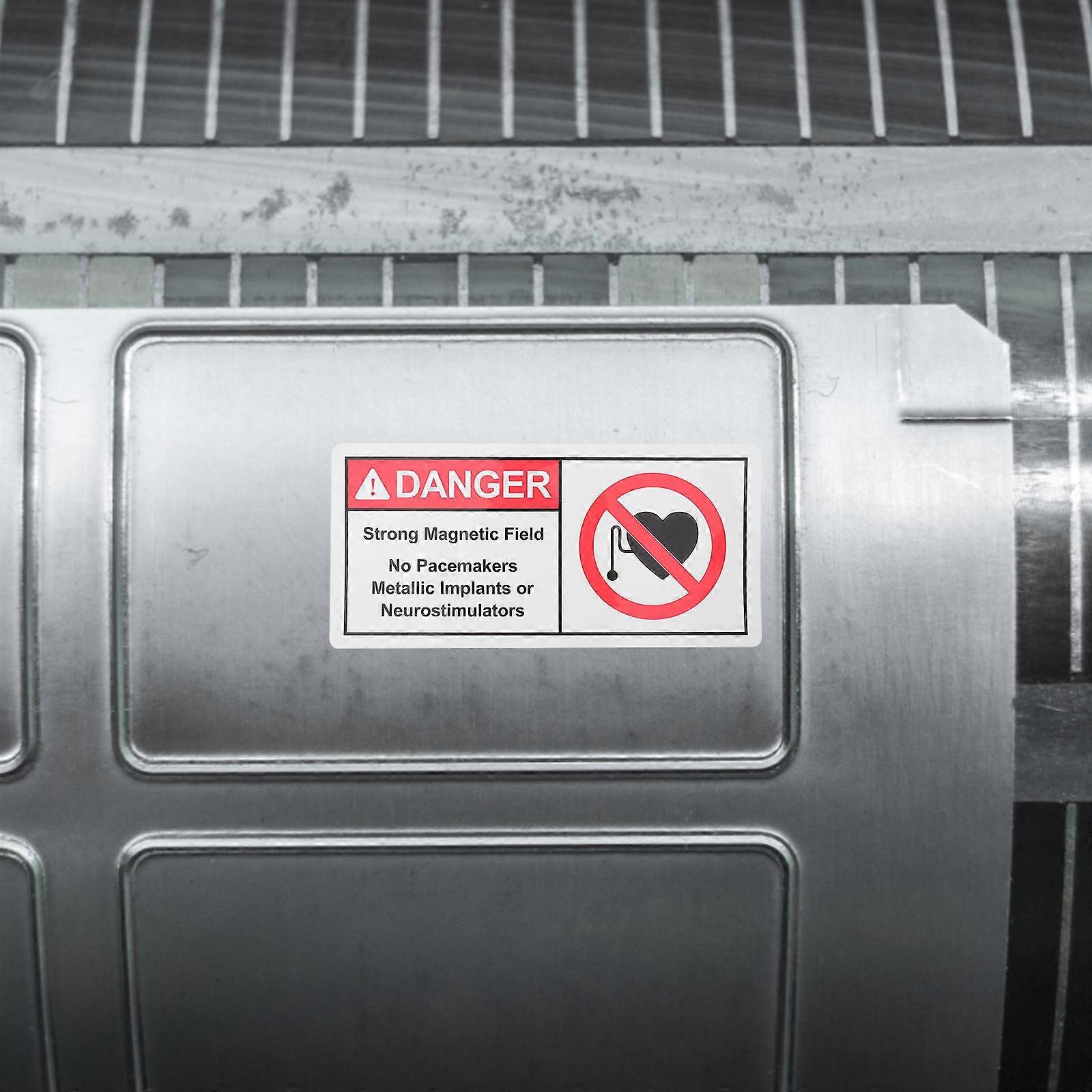 Warning Sticker No Pacemaker Decal Magnetic Field Caution Sticker No ...