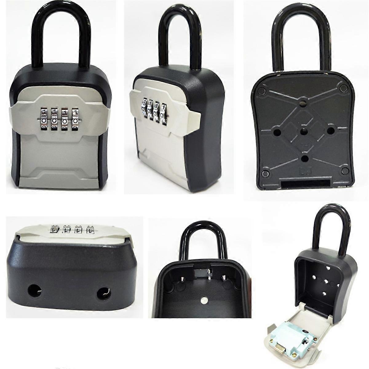 Lock Box, Key Lock Box Wall Mounted Portable Combination Lock Box ...