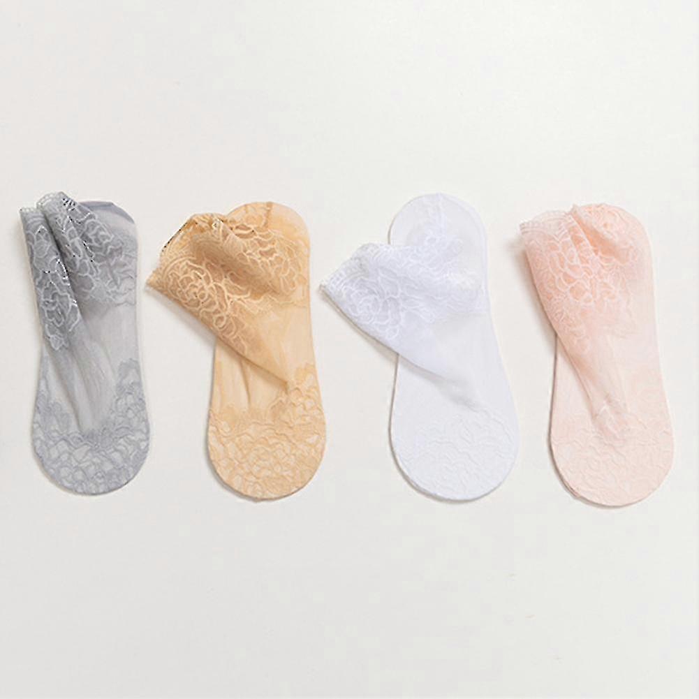 Lace Socks Women's Non-slip Thin Section Boat Socks Shallow Mouth ...