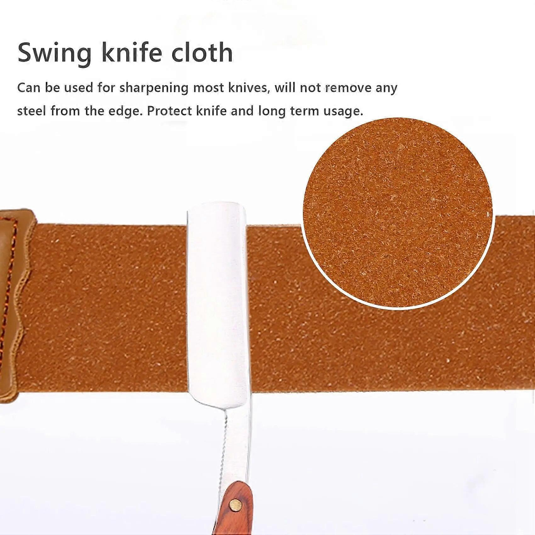 Razor Strop Double Genuine Leather Straight Razor Strop Folding Knife ...