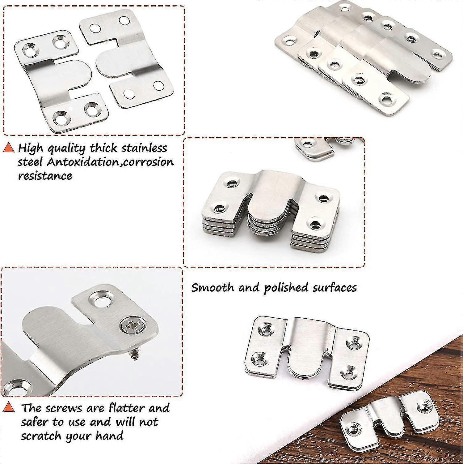 Flush Mount Brackets, Headboard Wall Fixing Brackets Wall Mount ...