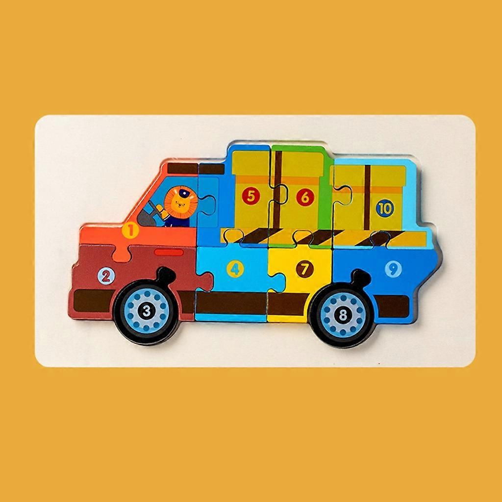 Wooden Puzzles For Kid Construction Vehicle Puzzle Wooden Jigsaw Puzzle ...
