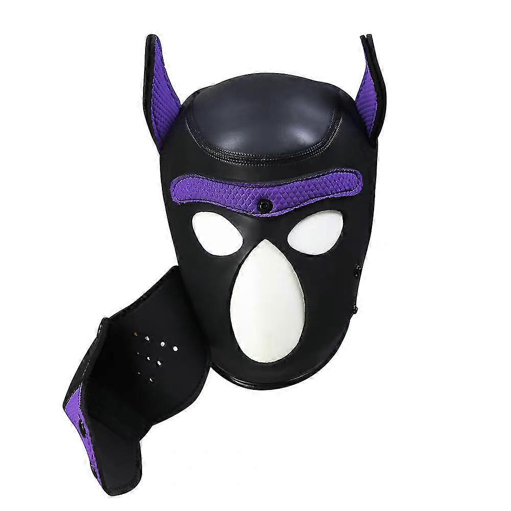 Neoprene Dog Full Face Puppy Mask, Novelty Costume Pup Hood Mask ...