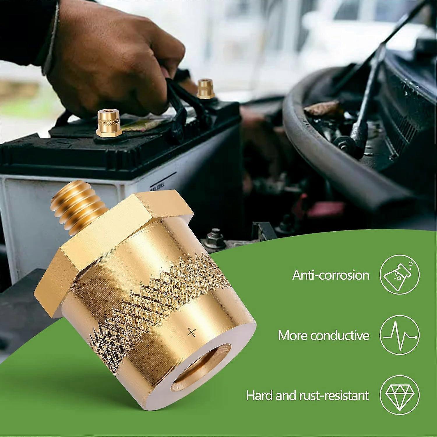 Pair M8 Brass Battery Adapters, Battery Terminals, Battery Pole Adapter ...