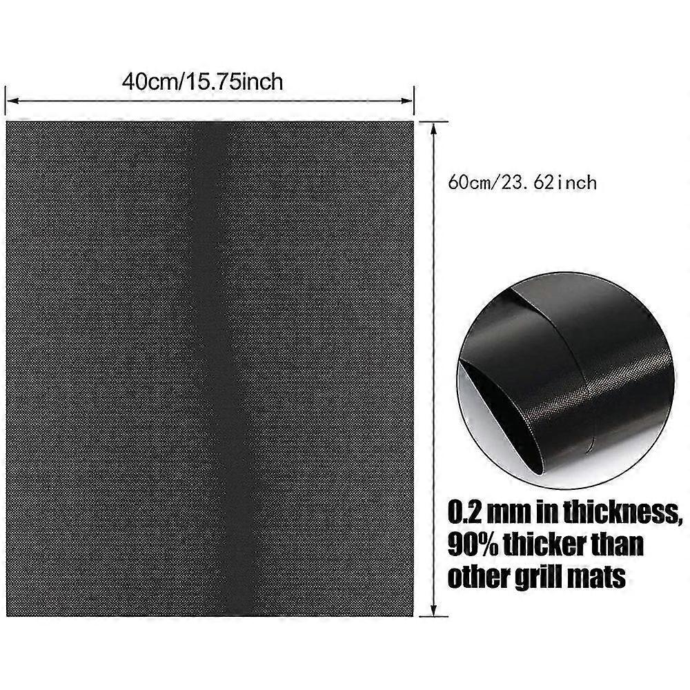 4pcs Bbq Non-stick Grill Mat Set, Extra Large Grill Mats And Bamboo ...