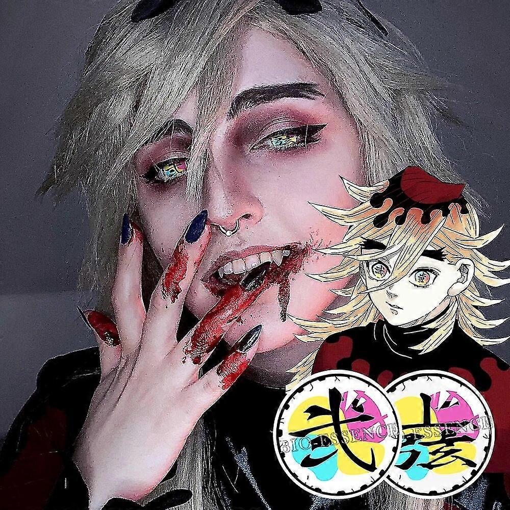 Tib 1 Pair Cosplay Color Contact Lenses Nezuko Cosplay Anime Eye ...