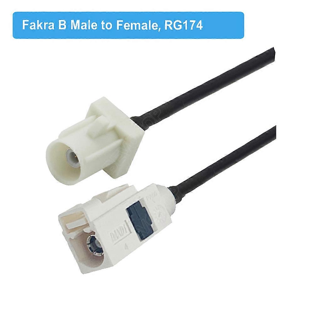 White Fakra B RAL 9001 Male Female RG174 Cable Radio Antenna Extension Cable RF Coaxial Pigtail ...