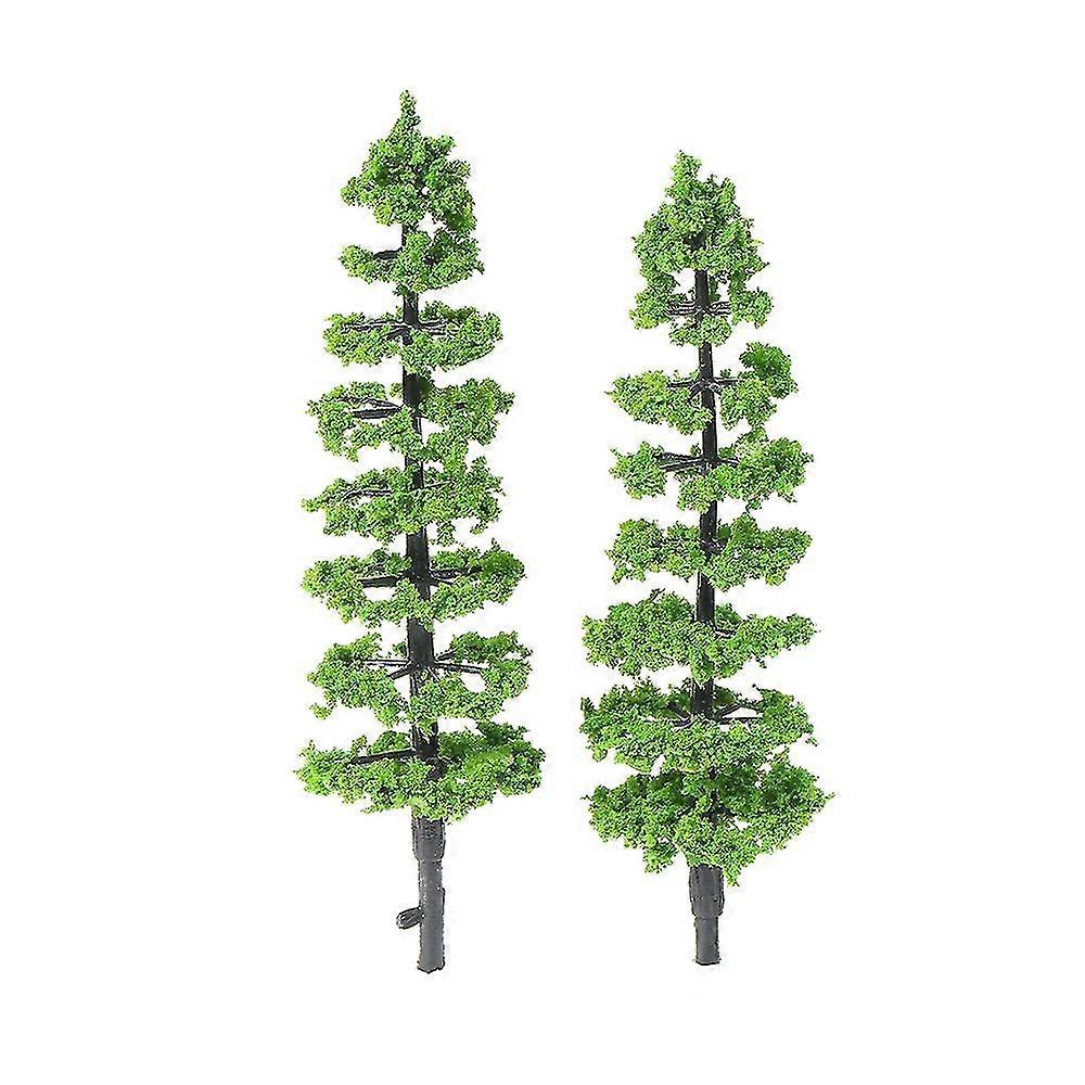10 Pcs Model Fir Tree Plastic Miniature Landscape Scenery Train ...