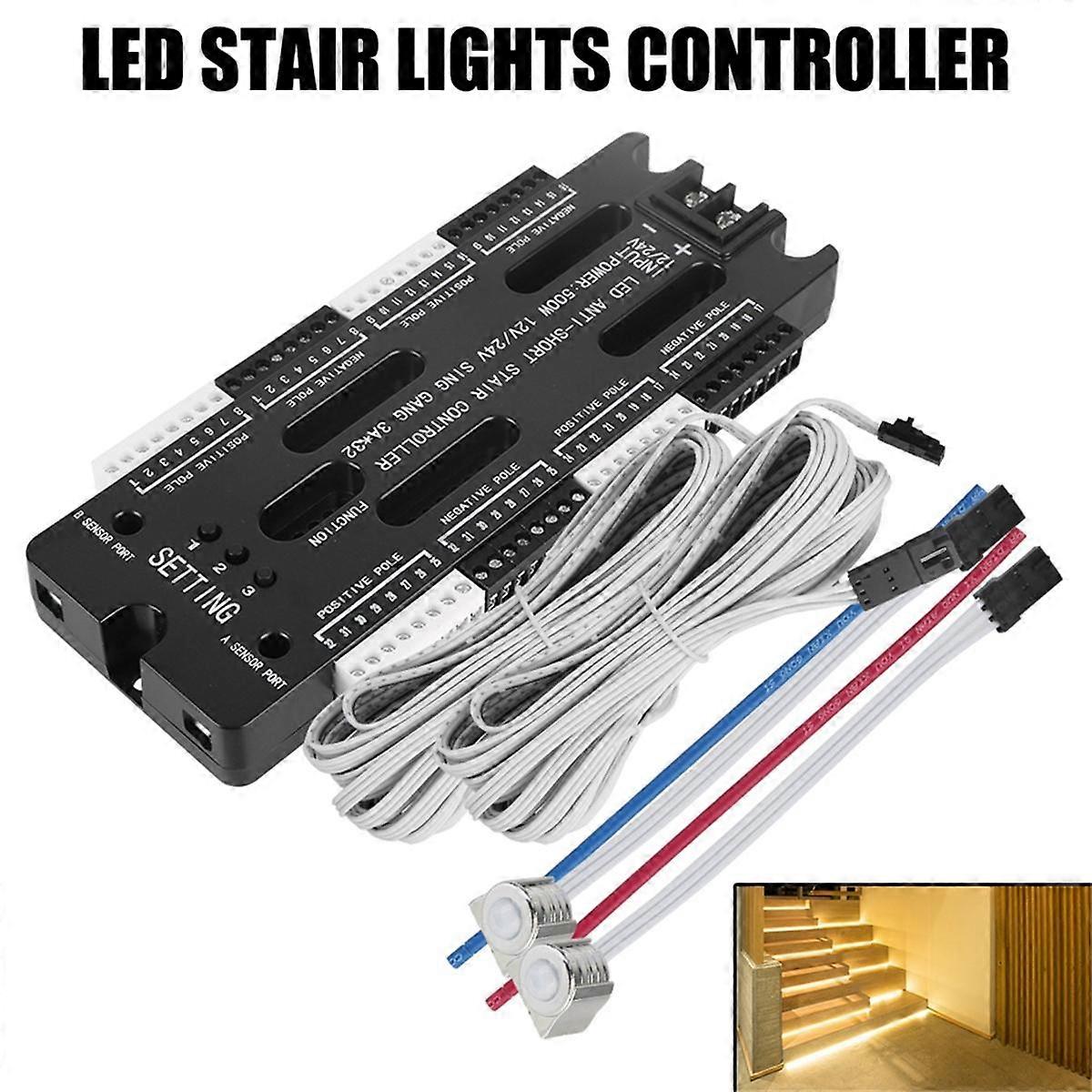 For Stairs Flexible Strip Indoor LED Motion Sensor 32 Channels ...