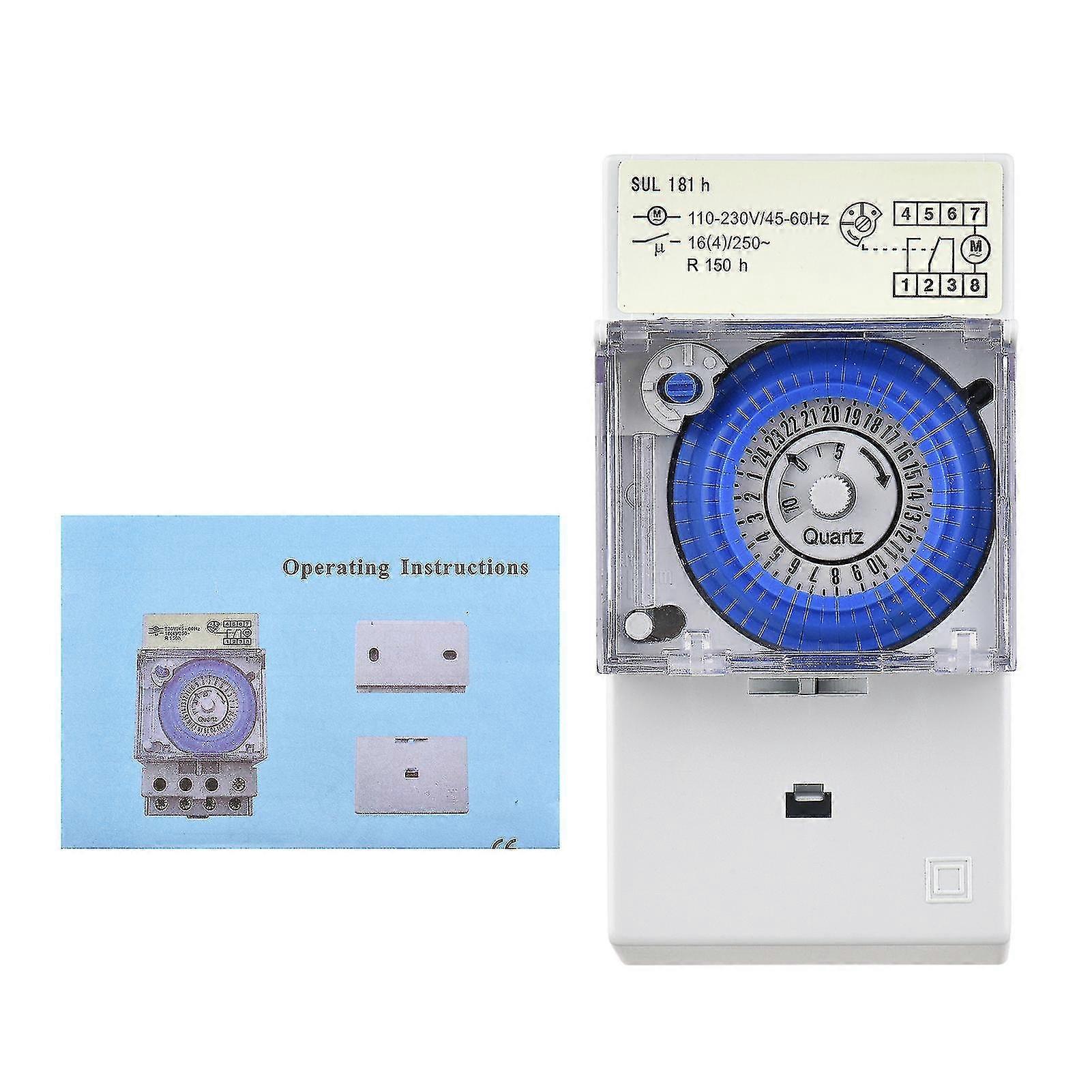 Mechanical 24 Hours Timer Switch Ac 110-230v 30 Minutes Interval 48 ...