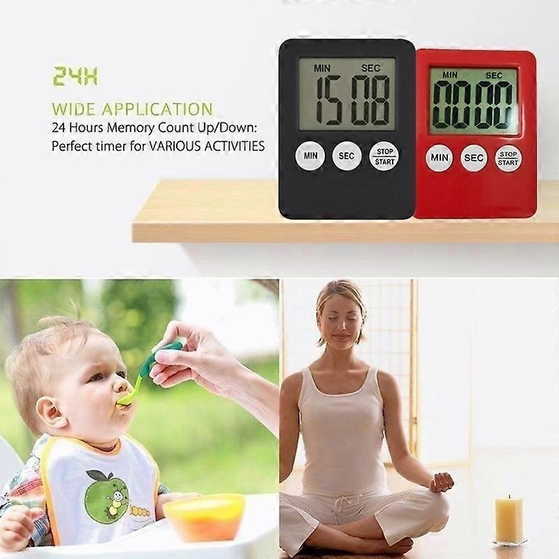 Thin Cooking Digital Timer Kitchen Time Countdown Alarm Clock Baking ...