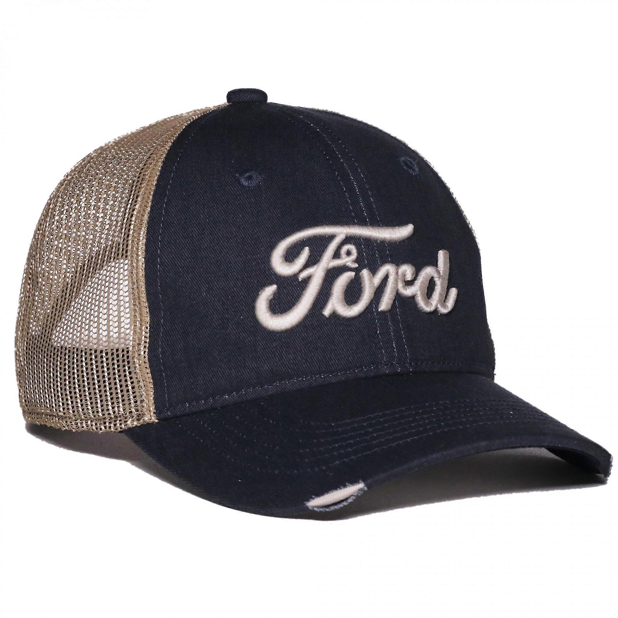 Ford Logo Tea Stained Worn Pre-Curved Adjustable Trucker Hat | Fruugo ZA