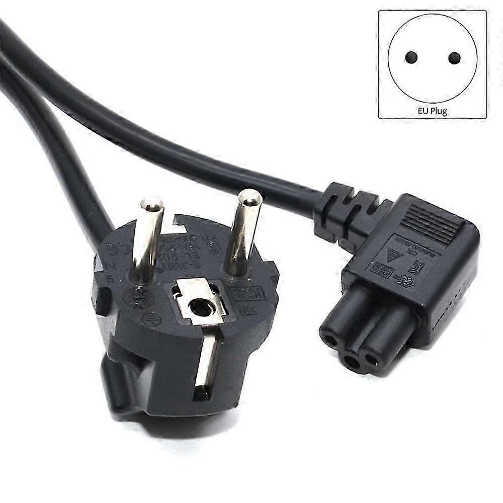 EU Plug 2 Pin-4.8mm to C5 90 Degree Angle Cloverleaf Lead Power Cable - High Quality Connection ...