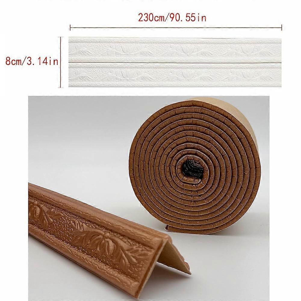 230cm Carving Flowers Foam Molding Trim Self-Adhesive Wall Stickers ...