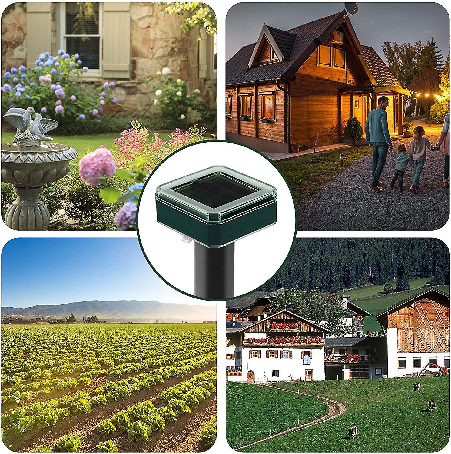 Solar Mouse Repeller Ultrasonic Outdoor Power Sonic Deterrent | Fruugo UK