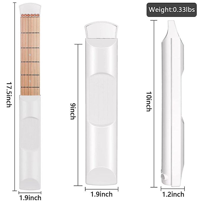 Pocket guitar practice neck, guitar trainer 6 fret portable guitar ...