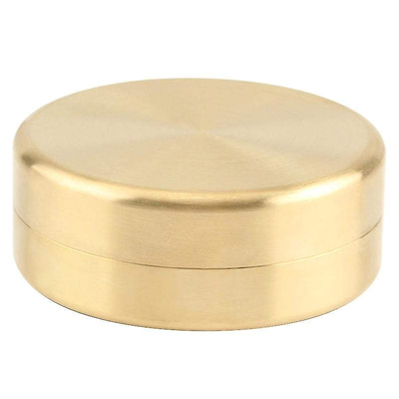 Brass Mini Pill Container Outdoor Waterproof Round Shape Brass Box ...