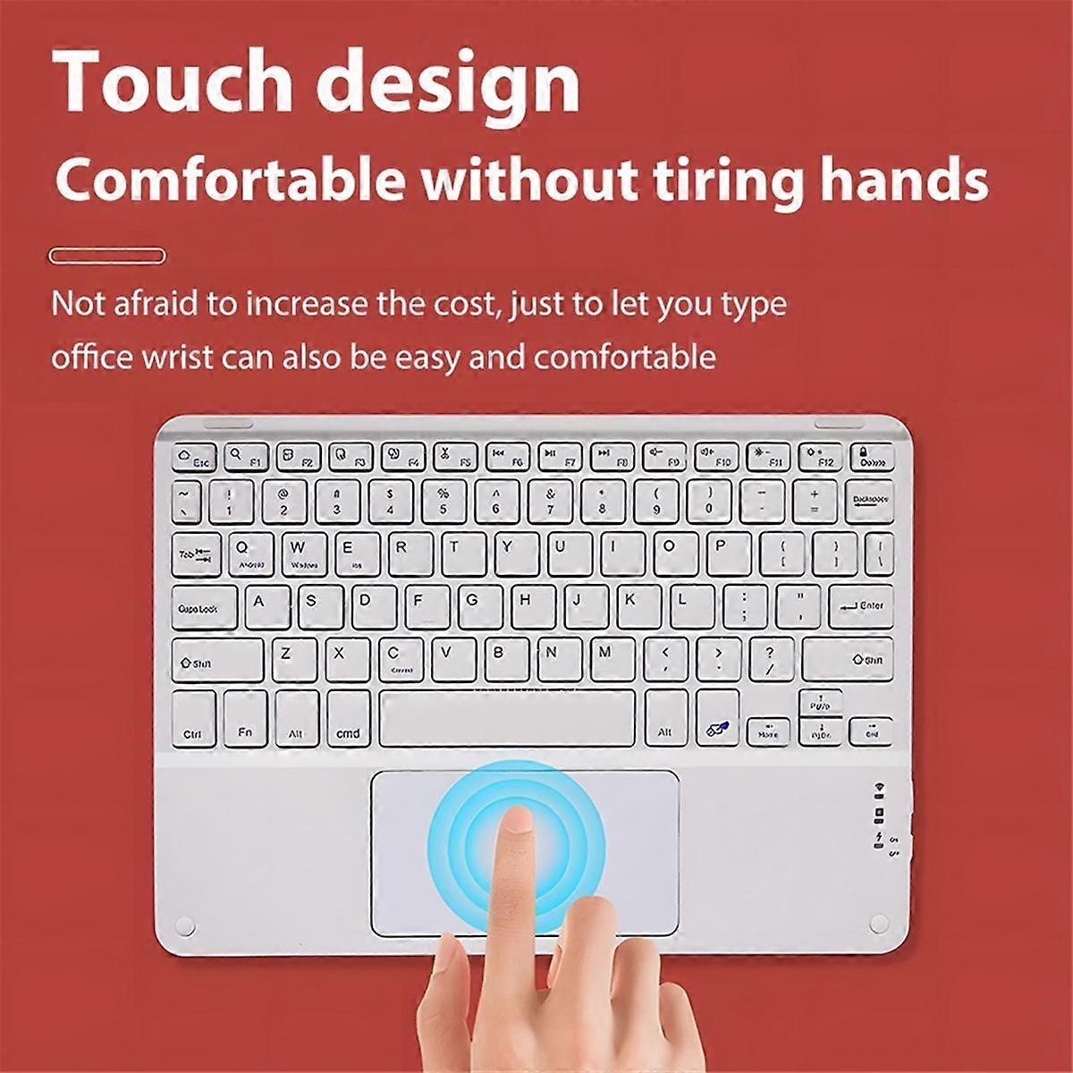 10inches Touchpad Bluetooth Keyboard Compatible with , IPadOS, Android ...