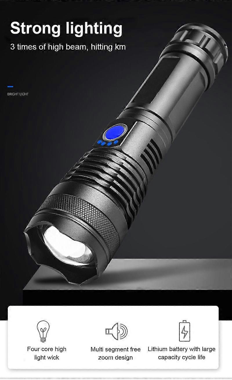 Torches LED Super Bright, Rechargeable LED Torch P70 100000 Lumens ...