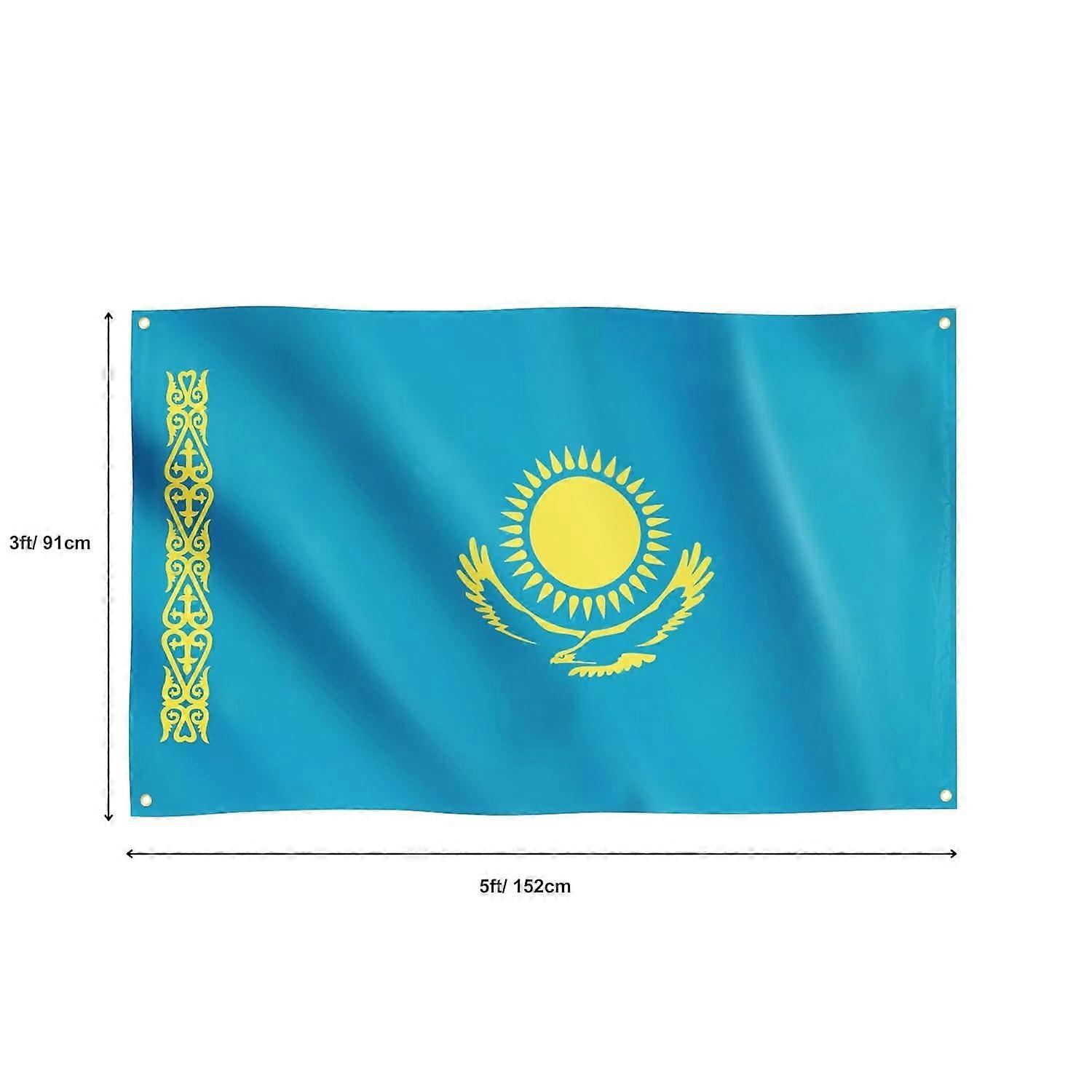 Kazakhstan Flag,Eyelet In Every Corner, Kazakh National Flag, Republic of Kazakhstan, Premium ...
