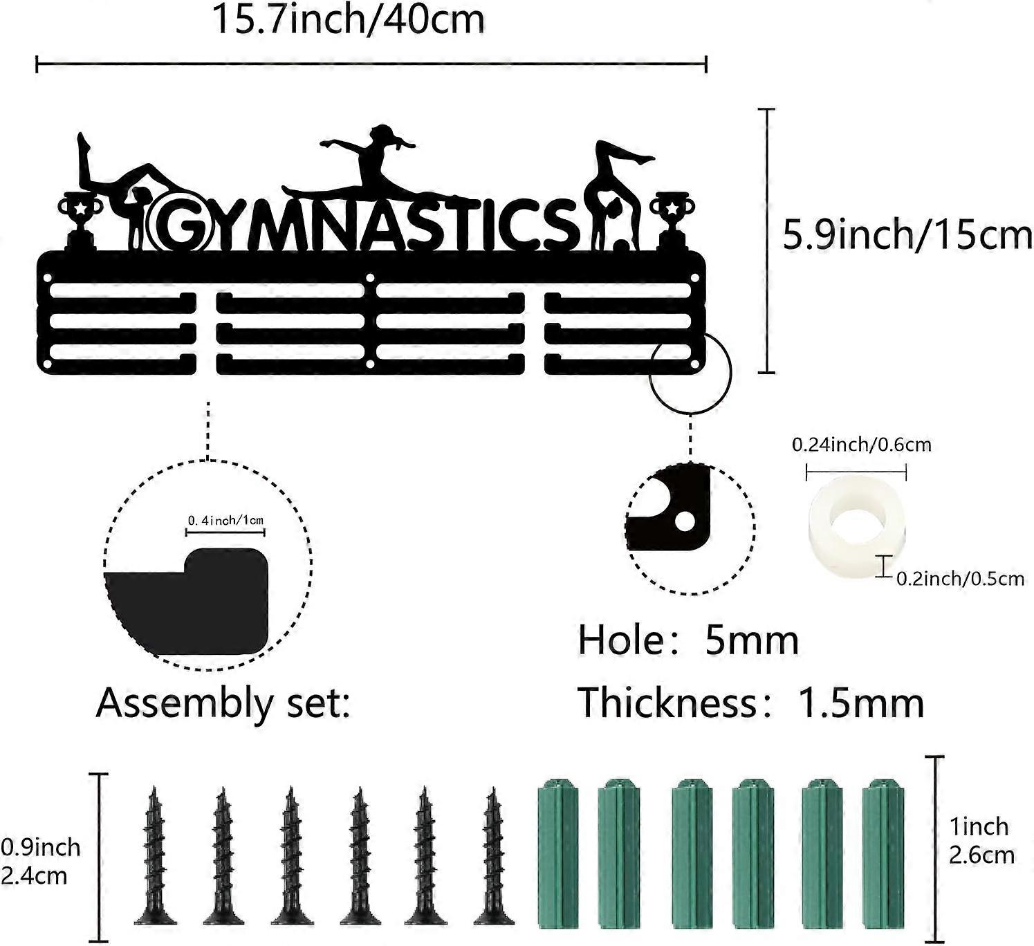 Gymnastics Medal Holder Hanger Black Metal Iron Medal Rack Organizer ...