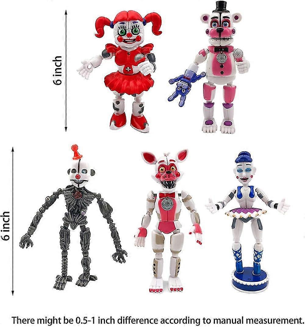 5Pcs / Set Five Nights At Freddy's Game FNAF Figure Funtime Freddy Foxy ...