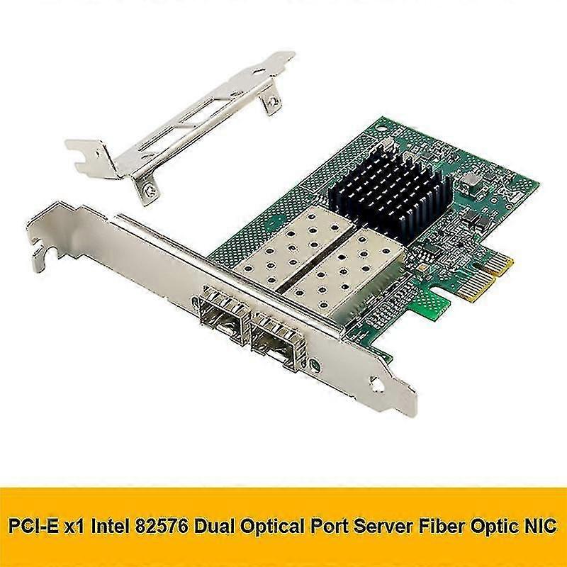 82576eb Pci-e X1 Gigabit Server Network Card -port Sfp Fiber Network ...