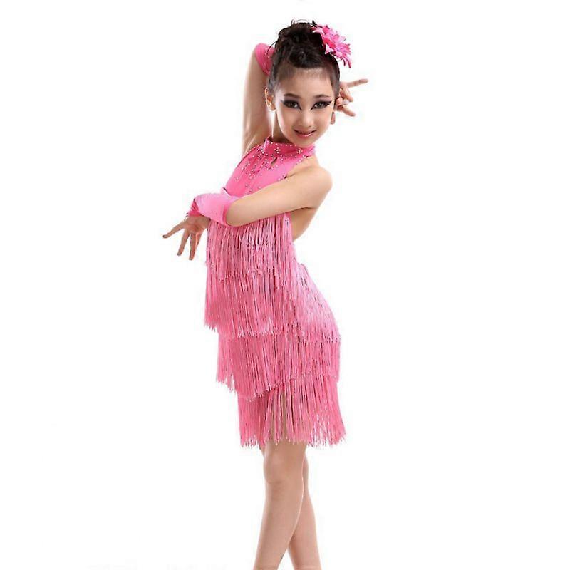 Solid Tassel Dance Dress Latin Salsa Dance Wear Party Costume Stage ...