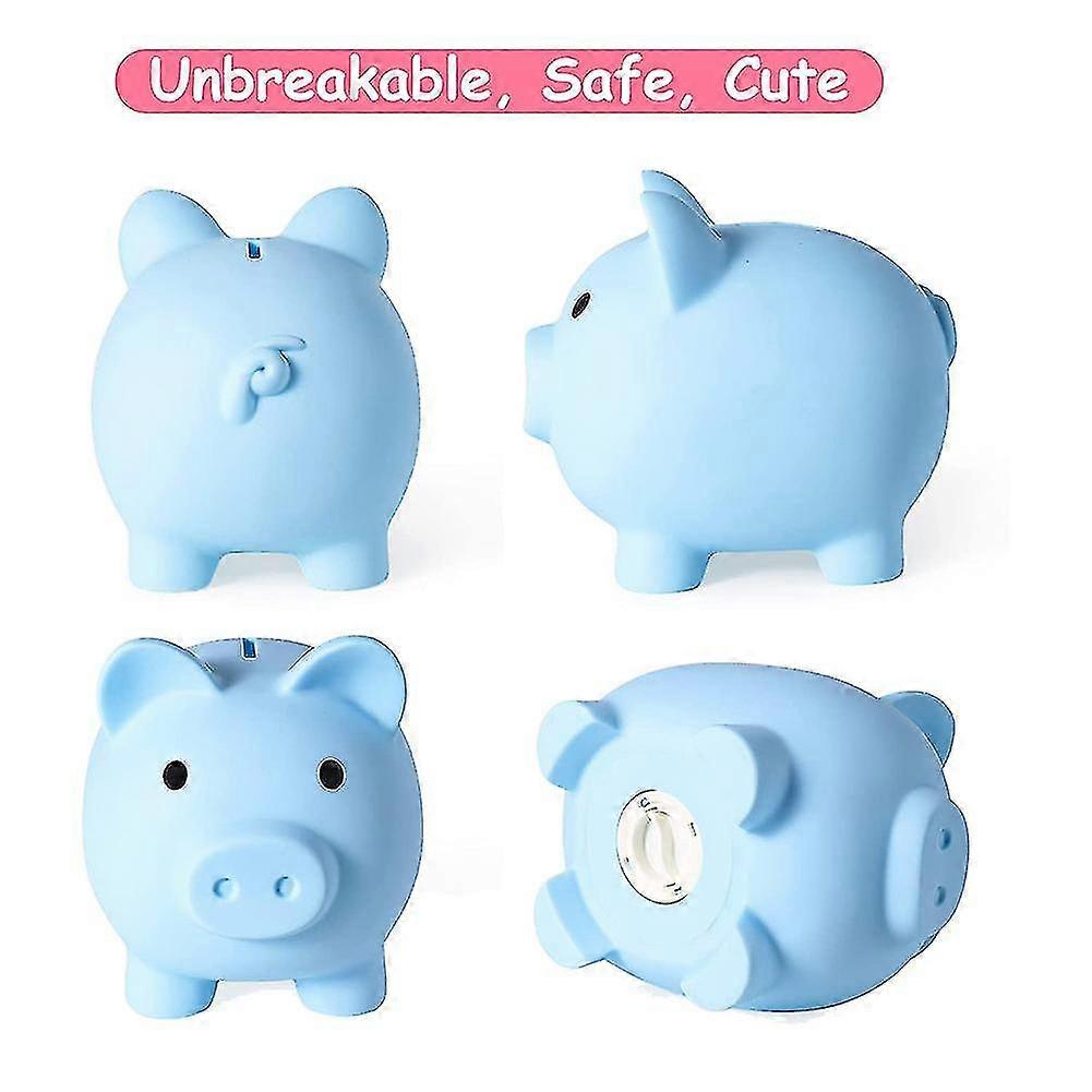 Large Piggy Bank, Unbreakable Plastic Money Bank, Coin Bank For Girls ...