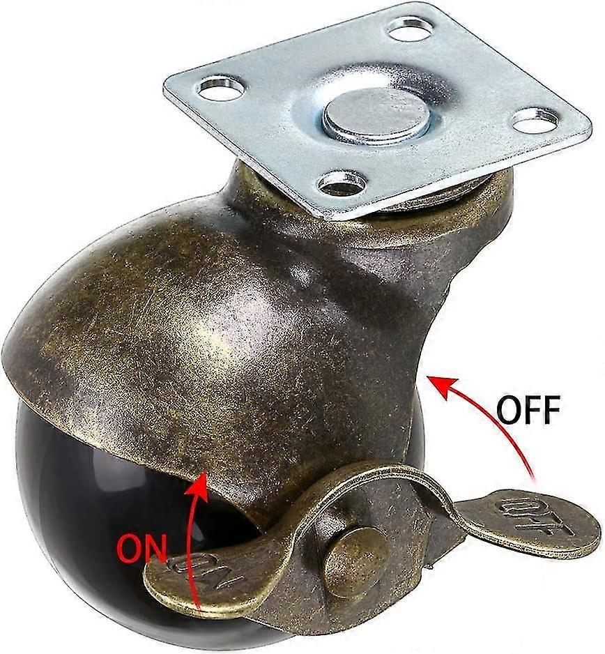 4 Pack Furniture Caster,360 Universal Swivel Plate Caster Wheel,ball ...